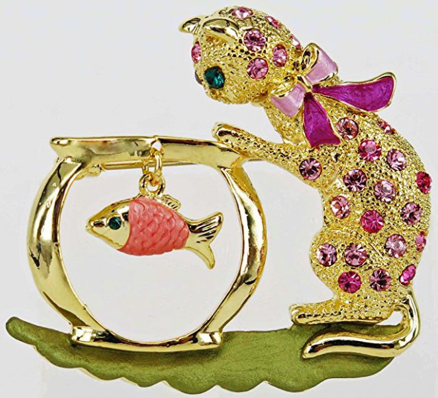 Best and Prettiest Crystal Cat Pins - Cool Stuff for Cats