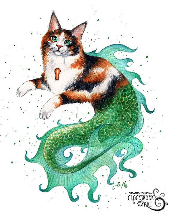 Original Steampunk and Kittens with Clockwork Art - Cool Stuff for Cats